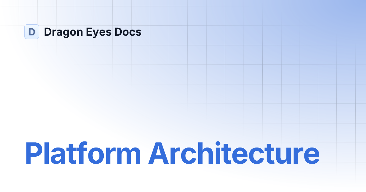Platform Architecture | Dragon Eyes Docs